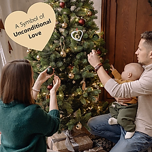 Holiday Jingle Baby First Christmas Ornament 2022 – 1st Christmas Baby Ornament 2022 – Gold Moon and Nickel-Plated Heart My First Christmas 2022 Baby Keepsake