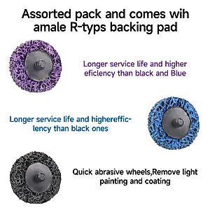 2''Paint Stripping Wheel, 31pcs Die Grinder Strip Disc for Drill,Roll Lock Disc Die Grinder Attachments for Remove Paint, Rust Welds, Oxidation(Mix Color)