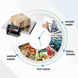 Stainless Steel Bench Scale: 800lbs Capacity, Lb/Kg/Oz Units, 0.05lb Readability, 18"x24" Platform - Accurate, Durable, Portable - Ideal for Aviation, Warehouse, Shipping, and Production Floors