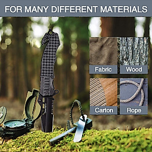 Seenew Outdoor Survival Pocket Knife Perfect for Work Hiking Camping（Large gift box）