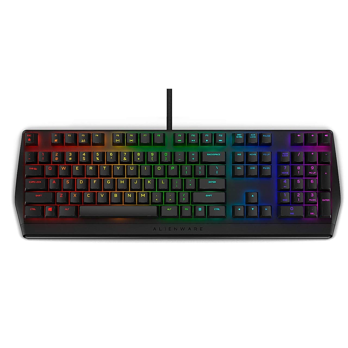 Alienware USB Low-Profile RGB Gaming Keyboard AW410K: Alienfx Per Key RGB LED - Cherry MX Brown Switches