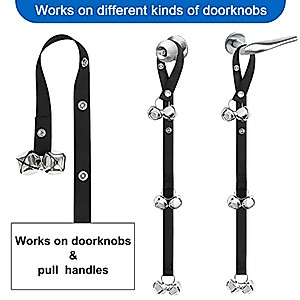 Kytely Upgraded Dog Doorbells 2 Pack, Adjustable Dog Bells Dog Door Bell for Potty Training Your Puppy, Bells for Dogs to Ring to Go Outside Include 1 Dog Poop Bag Dispenser and 2 Rolls Waste Bags