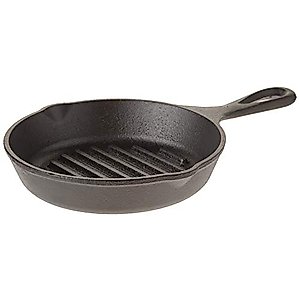 Lodge Cast Iron Grill Pan, 6.5 Inch