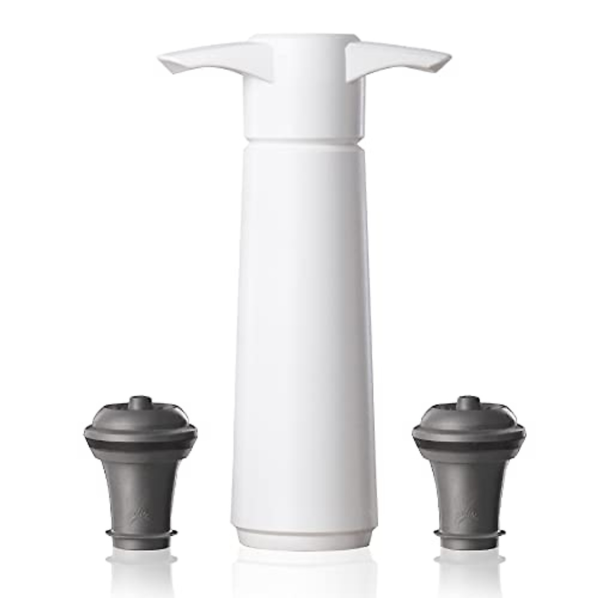 The Original Vacu Vin Wine Saver with 2 Vacuum Stoppers – White