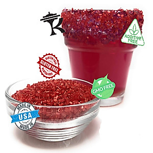 Snowy River Cocktail Sugar 3oz Gift Pack, All Natural Beverage Rimmer for Cocktails & Margaritas in Gift Rimmer Tin, Drink Decorating (Red)