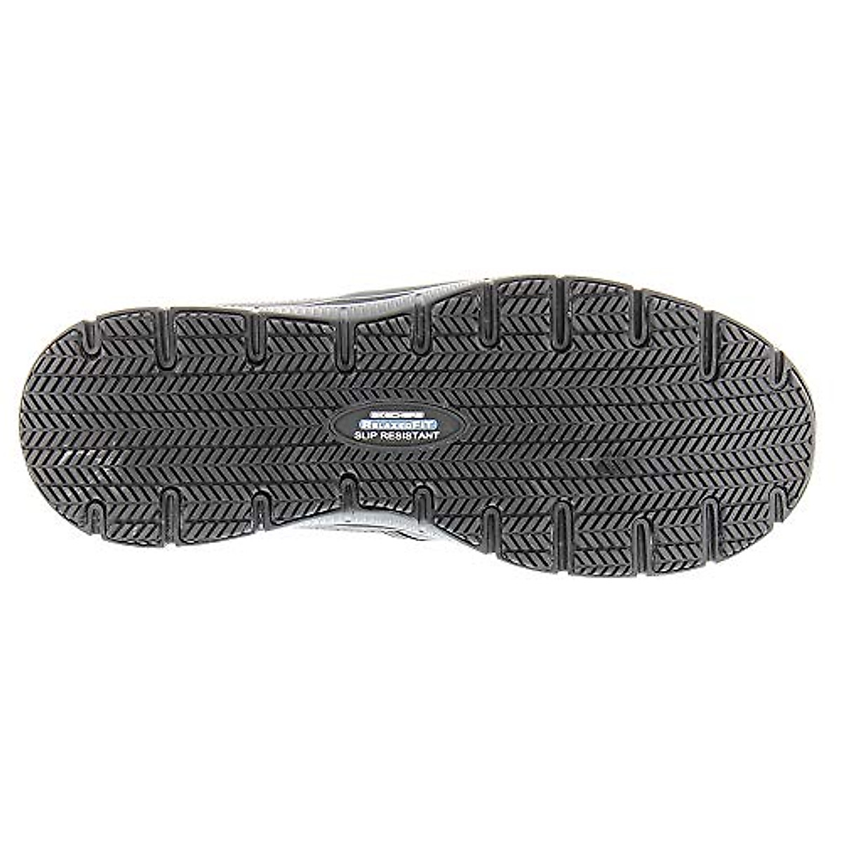 Skechers Men's Bronwood Food Service Shoe, Black Leather, 9