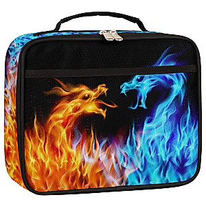 WMWXER Lunch Box for Boys and Girls Pirate Ship Ocean Insulated Lunch Box Bag Water-Resistant Reusable Thermal Lunchbox Cooler Tote with Mesh Pocket for Women Men Picnic Work School