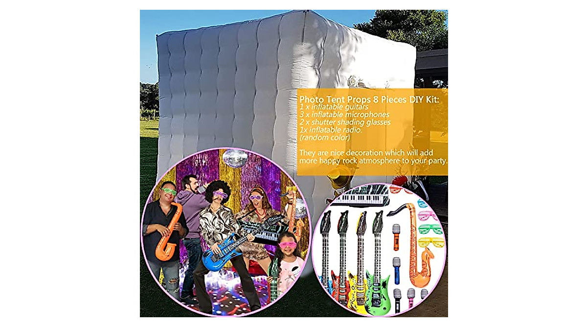Inflatable Photo Booth Enclosure - Portable LED Photobooth Tent Kit