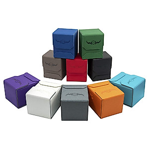 Zoopin Leather Deck Box-Green for Collectible Cards-MTG,Yugioh,Pokeman,TES Legacy,Munchkins CCG Decks and Also Small Tokens or Dice- Hold 80 Sleeved Cards or 150 Naked Cards …