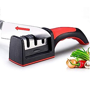 MICPANG Knife Sharpener 3 Stage Knife Sharpening Tool for Dull Steel, Paring, Chefs and Pocket Knives to Repair, Restore and Polish Blades