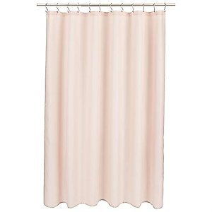 Amazon Basics Linen Style Bathroom Shower Curtain, Carnation Blush, 72" x 72", 11.42" L x 9.45" W