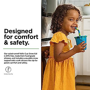 Klean Kanteen Kid Cup Straw Lid - 2 Pack - Blue Tie Dye