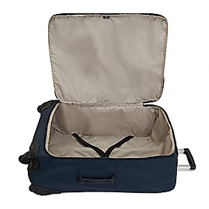 Kipling Women's Darcey Medium 26-Inch Softside Checked Rolling Luggage, 360 Degree Spinning Wheels, True Blue Tonal, 17.25'' L x 26.25'' H x 10.75'' D