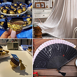 OZXCHIXU (TM) 20PCS golden Mini Small Craft Tassels 5.5cm long for Decorative Key Cushion