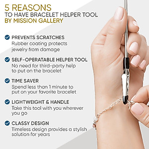 Bracelet Helper Tool - Fastener Helper Tool for Bracelet, Necklace, Jewelry, Watch - Clasp Helper - Portable, Easy-to-Use, Made of Metal