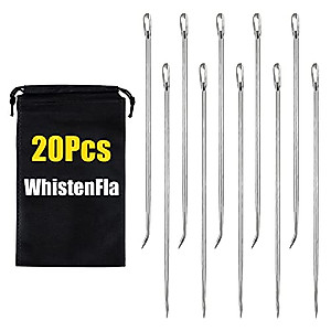 20Pcs Roasting Trussing Needles, 6 Inch BBQ Barbecue Skewers for Grilling, Turkey Pins Metal for Turkey, Chicken, Roasts and Rolled Meats Supplies
