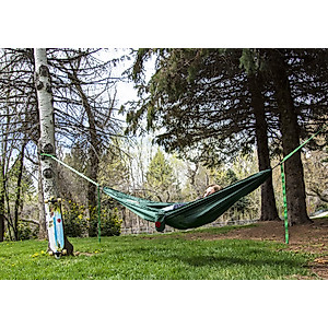 Grand Trunk Ultralight Camping Hammock - Lightweight and Portable Travel Hammock for Camping, Hiking, Backpacking, Beach, and Other Travel, Green