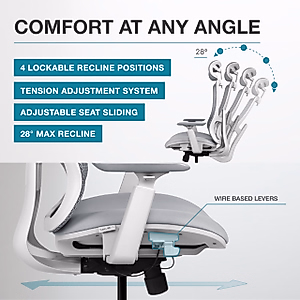 Takumi Ergonomic Office Chair Reclining High Back Mesh Chair, Home Office Desk Chairs with Wheels, Ergonomic Chair, Mesh Office Chairs with Lumbar Support, Best Office Chairs for Long Hours!