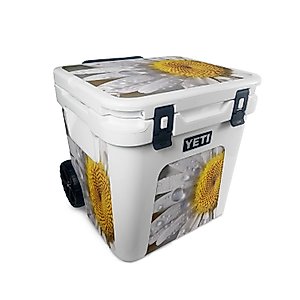 MightySkins Skin Compatible with Yeti Roadie 48 Wheeled Cooler - Daisy | Protective, Durable, and Unique Vinyl Decal wrap Cover | Easy to Apply, Remove, and Change Styles | Made in The USA
