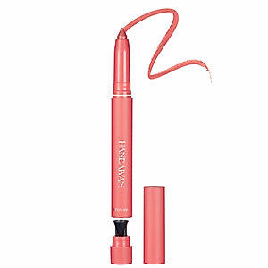 ZITIANY New Matte Crayon Lipstick with Free Sharpener, Mattes Velvet Lipstick Pencil Long Lasting Non Fading Lip Liner Lipstick, Gift For Women 1PC Coral