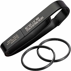 TKH-S1 Stealth Tactical Key Ring Holder for Duty Belts, Quick Release Clip w/2 XL Detachable Rings Max 2.25" Belt For Police, Correctional, Fire Dept