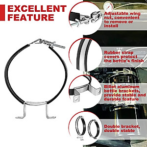 Universal 7" Nitrous Oxide Bottle Bracket for 10LB 15LB Aluminum Bottle 82013