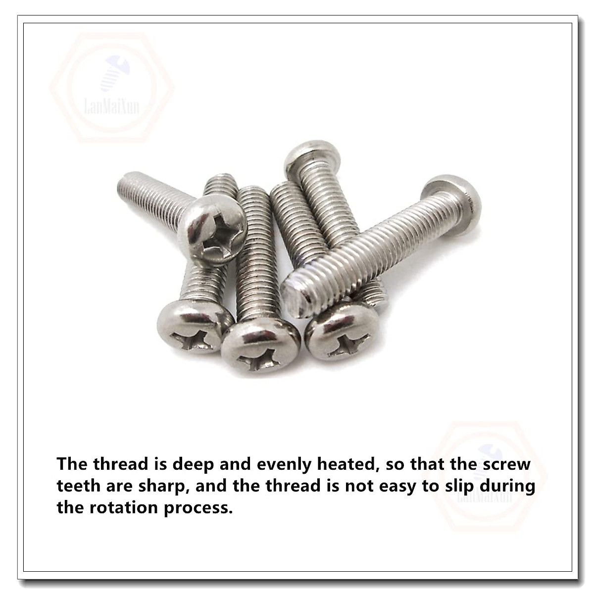 100pcs M1.2×4mm Machine Screws Pan Phillips Cross Head Screw 304 Stainless Steel Fasteners Bolts GB818