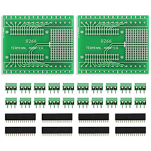 KeeYees 2pcs Expansion PCB Board with Screw Terminal Block Pin Header for ESP8266 for NodeMCU Development Board