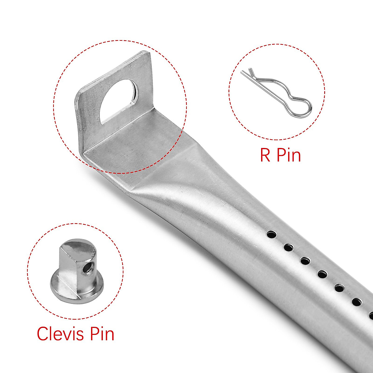 G327-2100-W1 463448021 Grill Burner Replacement for Charbroil Grill Parts 5 Burner 463455021 463449021 463451022 463458021 463459021 463450022 G324-0007-W1 Char-Broil Performance Burner Tube 5Pcs