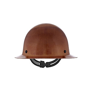 MSA 454664 Skullgard Full-Brim Hard Hat With Staz-On Pinlock Suspension, Non-Slotted Cap, Made Of Phenolic Resin, Radiant Heat Loads Up To 350F - Standard Size In Natural Tan