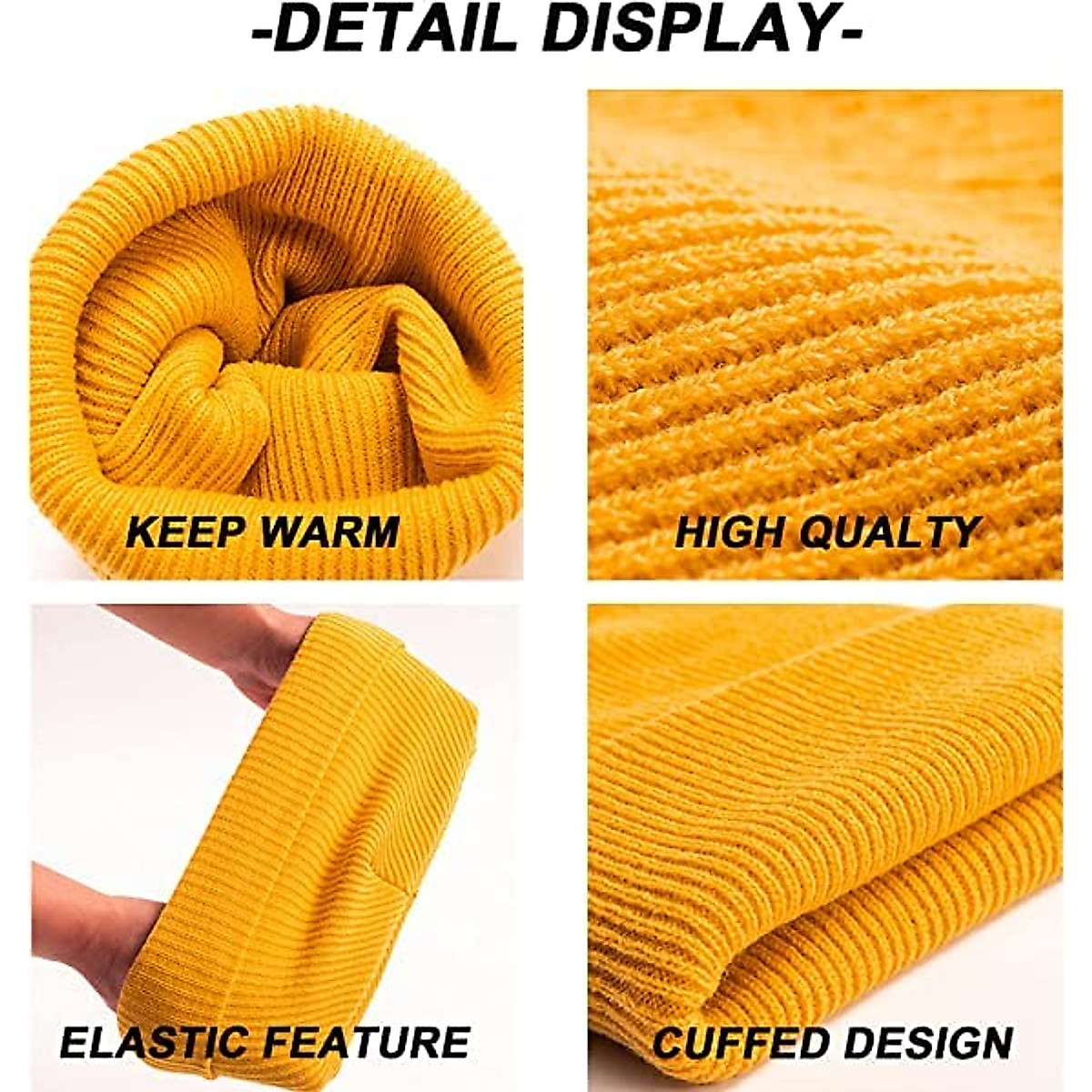 Extpro 12 Pack Beanie Hat Bulk Knitted Candy Color Cuffed Skull Cap for Women Men Teens (Multicolor-B)