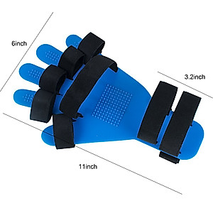 Jinon Finger Orthotics Points Fingerboard Stroke Hemiplegia Finger Training Device for Stroke/Hemiplegia/Traumatic Brain Injury(Right Hand/S) (Blue, Free Size)