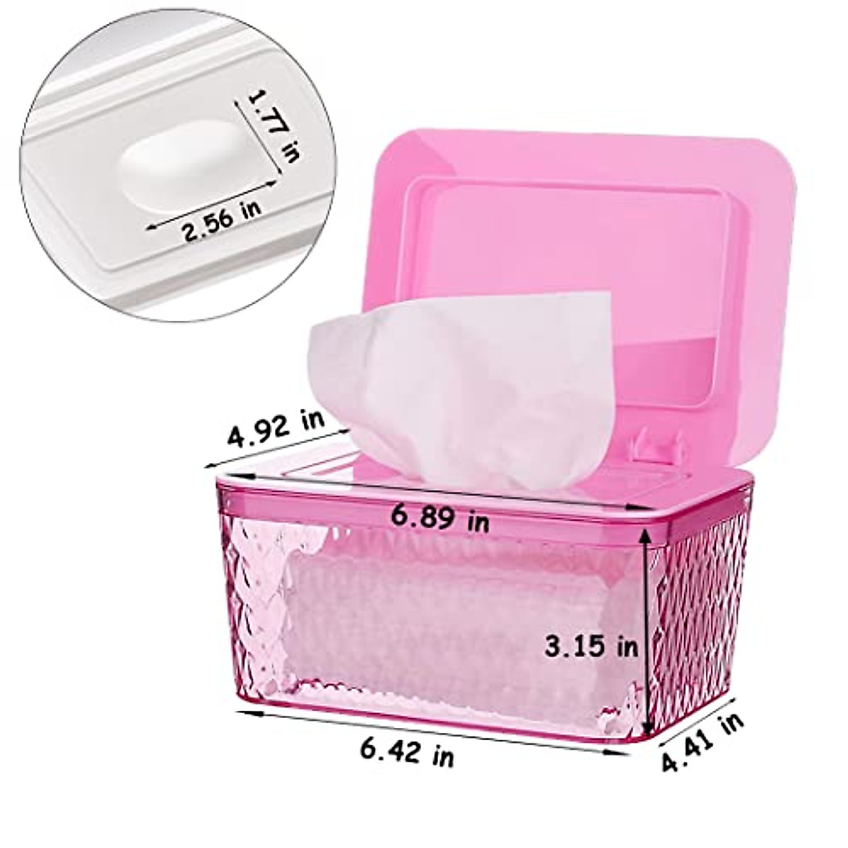 Umtiti Wipes Dispenser & Wipes Pouch/Tissue Bag, Wipes/Tissue Case with Moisture Seal Secure Lid, Non-Slip Rubber Feet & Sealing Design Keeps Wipes Fresh, Dustproof Wipes Container(PK+Panda)