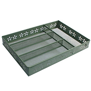 SETTFRFE Silverware Drawer Tray,Spoon and Fork Organizer,Flatware & Utensil Organizer for Kitchen Drawers,Grass Green