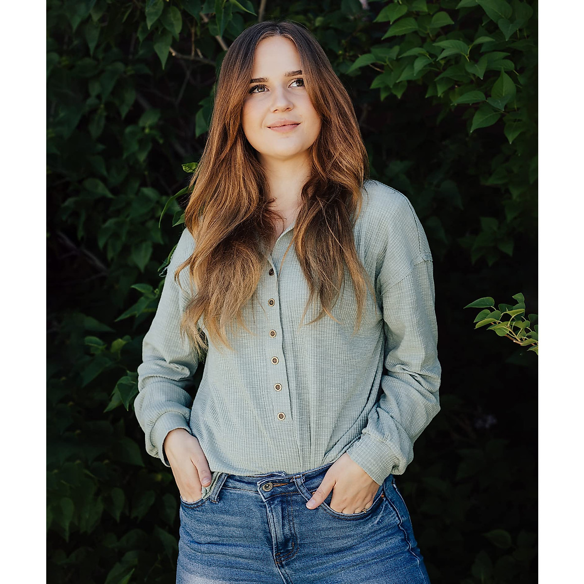 BTFBM Women Casual Button Down Fall Blouses 2025 Long Sleeve Solid Business Work Tops Cute Relaxed Fit Shirts(Solid Light Green, Medium)