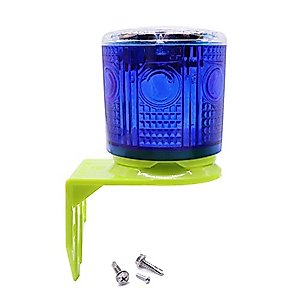 Aolyty Solar Warning Strobe Light L-Shaped Bracket 360 Degree Outdoor IP48 Waterproof Light Operated Automatically On Save Power for Traffic Cone Construction Light Control Flashing (Blue)