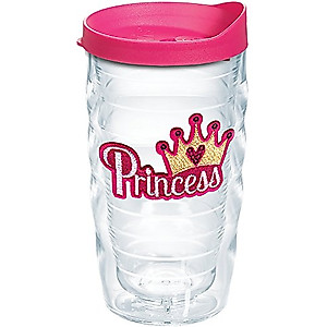 Tervis Princess - Sequins Made in USA Double Walled Insulated Tumbler Travel Cup Keeps Drinks Cold & Hot, 10oz Wavy, Clear