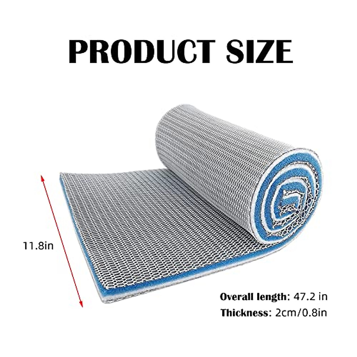 Eagles 8D Aquarium Filter Media,11.8 x 47.2 Inches Pond Filter Medi for Fish Tank and Pond, Washable and Reusable Koi Pond Filter Pad 8-Layer Super Filtering Effect Fish Pond Filter