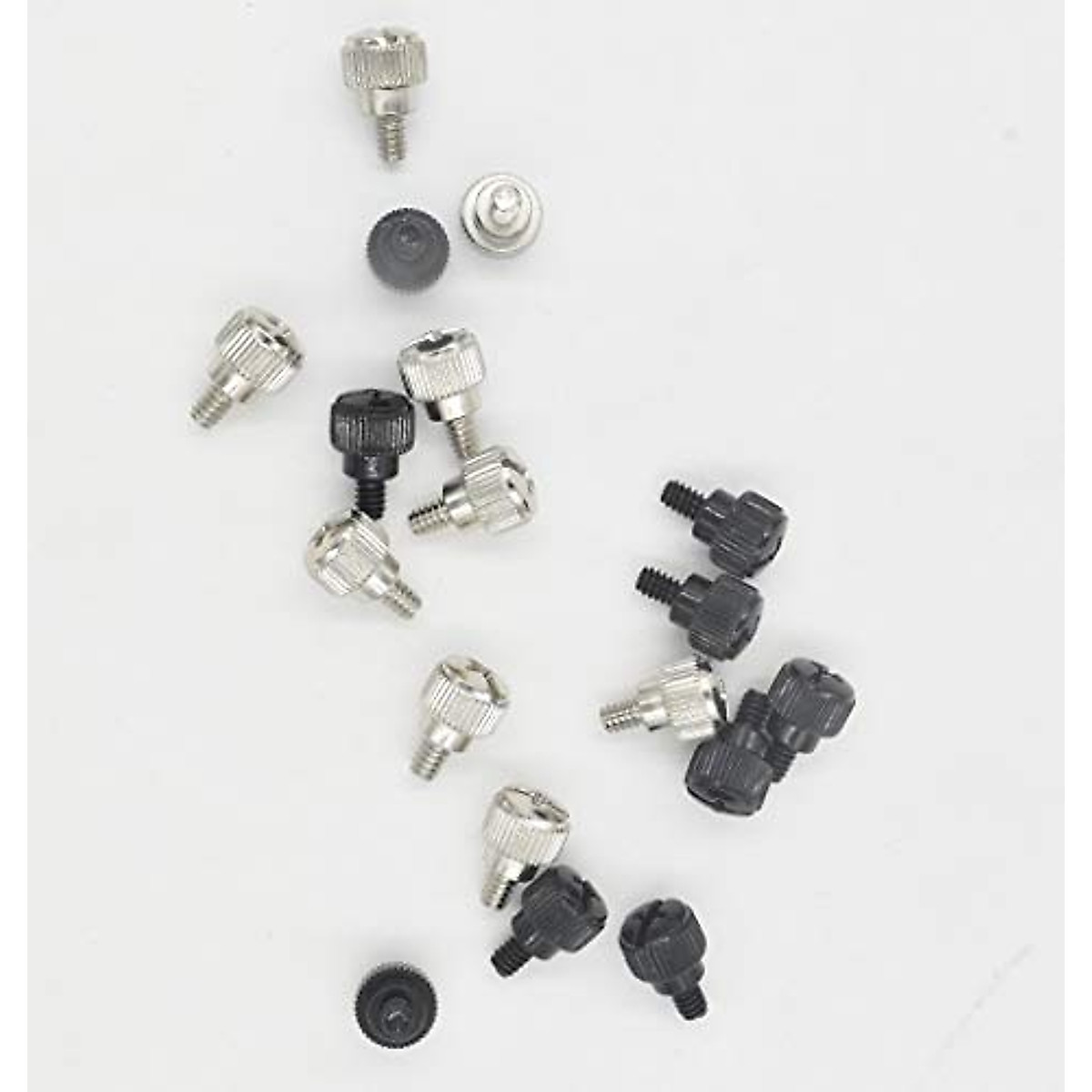 Screw 10Pcs 6/32 Thread Teeth Length 5mm Computer PC Case Cooling Fan Toolless Adjustment Screw Thumbscrews Thumb Screw - (Color: Silver)