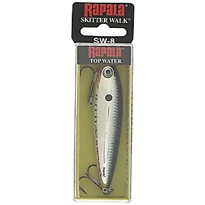 Rapala Skitter Walk 08 Fishing lure, 3.125-Inch, Chrome