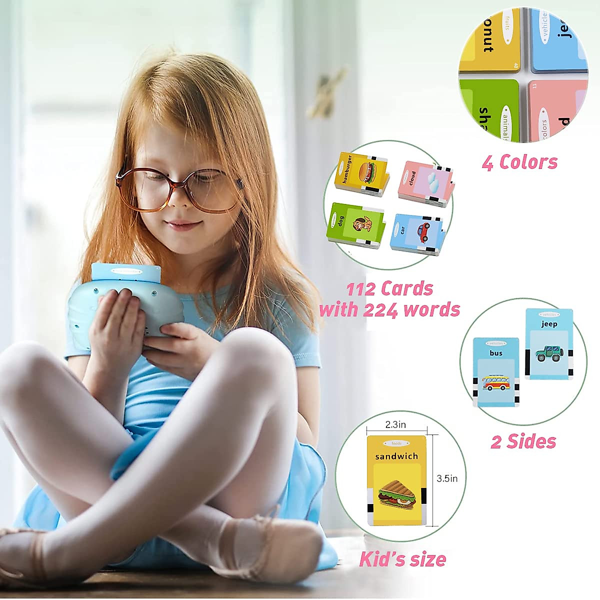 Toys for Ages 2-4 Talking Flash Cards for Toddlers 1-3,Preschool Learning Activities Flashcards,Educational Learning Kids Toys Boys 3-5 Or 3 Year Old Girl Gifts to Promote Speak and Spell (Pink)