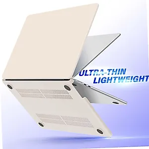 IBENZER Compatible with 2024 2023 2022 MacBook Air 13 inch Case M3 A3113 M2 A2681, HardShell Case & KeyboardCover & ScreenFilm & Type-C Adapter for Mac Air 13.6, Nude, AT13-KK-NU+2TC
