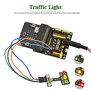 KEYESTUDIO 45 Sensors Starter Kit with Micro:bit V2.2 for Learning Microbit V2 Coding, Sensor Breakout Board, i2c LCD, OLED Display, Water Sensor, 5v Relay Accessories with Tutorials for Teens Adults