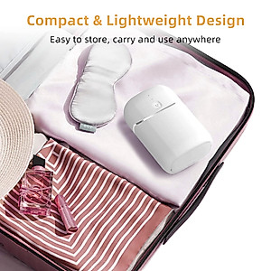 TJ. Portable Clothes Dryer, Mini Clothes Dryer Machine, Small Portable Dryer for Clothes with PTC Drying & UV Function, 1H/2H Timer for Underwear, Socks, Swimwear, Baby and Pet Clothes, White