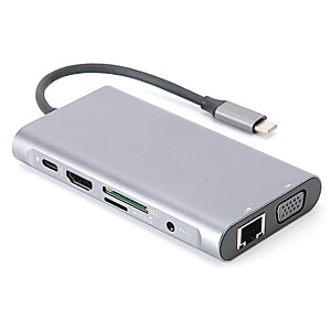 Multifunction Docking Station, Computer Adapter, Type‑C Docking Station, Information Transfer for Computer Home Office