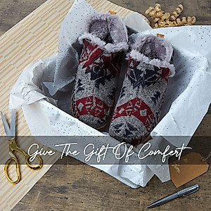 Dearfoams Alpine Men's Brixen Indoor/Outdoor Memory Foam Boot Slipper, Black Combo, 11-12