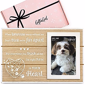 GIFTAGIRL Popular Dog Memorial Gifts - Beautiful Pet Memorial Gifts or Pet Loss Gifts. Our Classy Cat or Dog Memorial Picture Frame Will Show Someone You Care. Loss of Dog Gifts or Cat Memorial Gifts