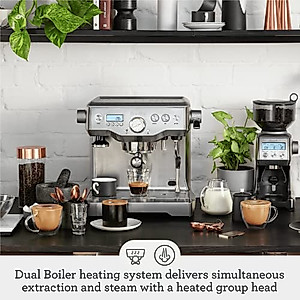 Breville BES920XL Dual Boiler Espresso Machine,84 oz, Brushed Stainless Steel