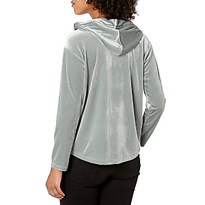 NIC+ZOE Women's Velvet Luxe Hoodie, Caper, XXL