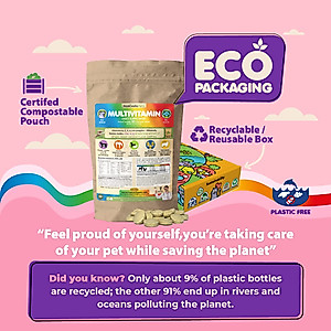 Prenatal Dog Vitamins – Multivitamin for Dogs and Cats with Folic Acid, Minerals and Amino Acids. Ideal for Pregnant, Breast Feeding and Newborn Pets – Senior Dog Supplement, Complete Puppy Vitamins.